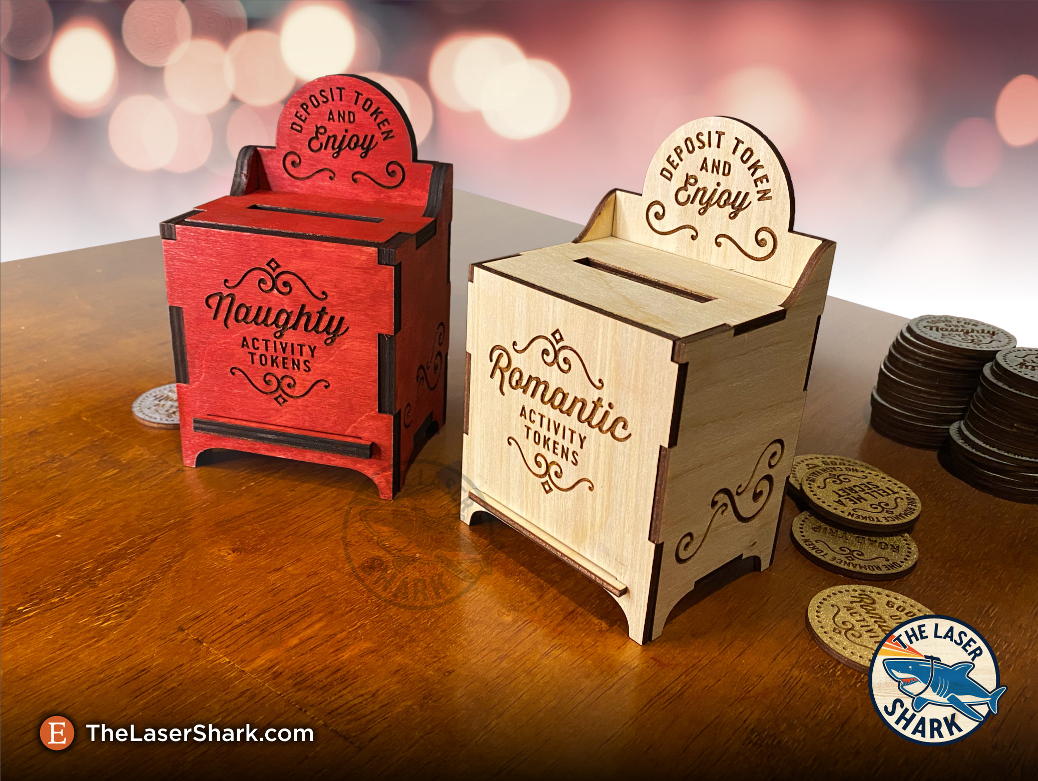 Token Boxes Naughty & Romantic SVG Laser Cut Files for - Etsy