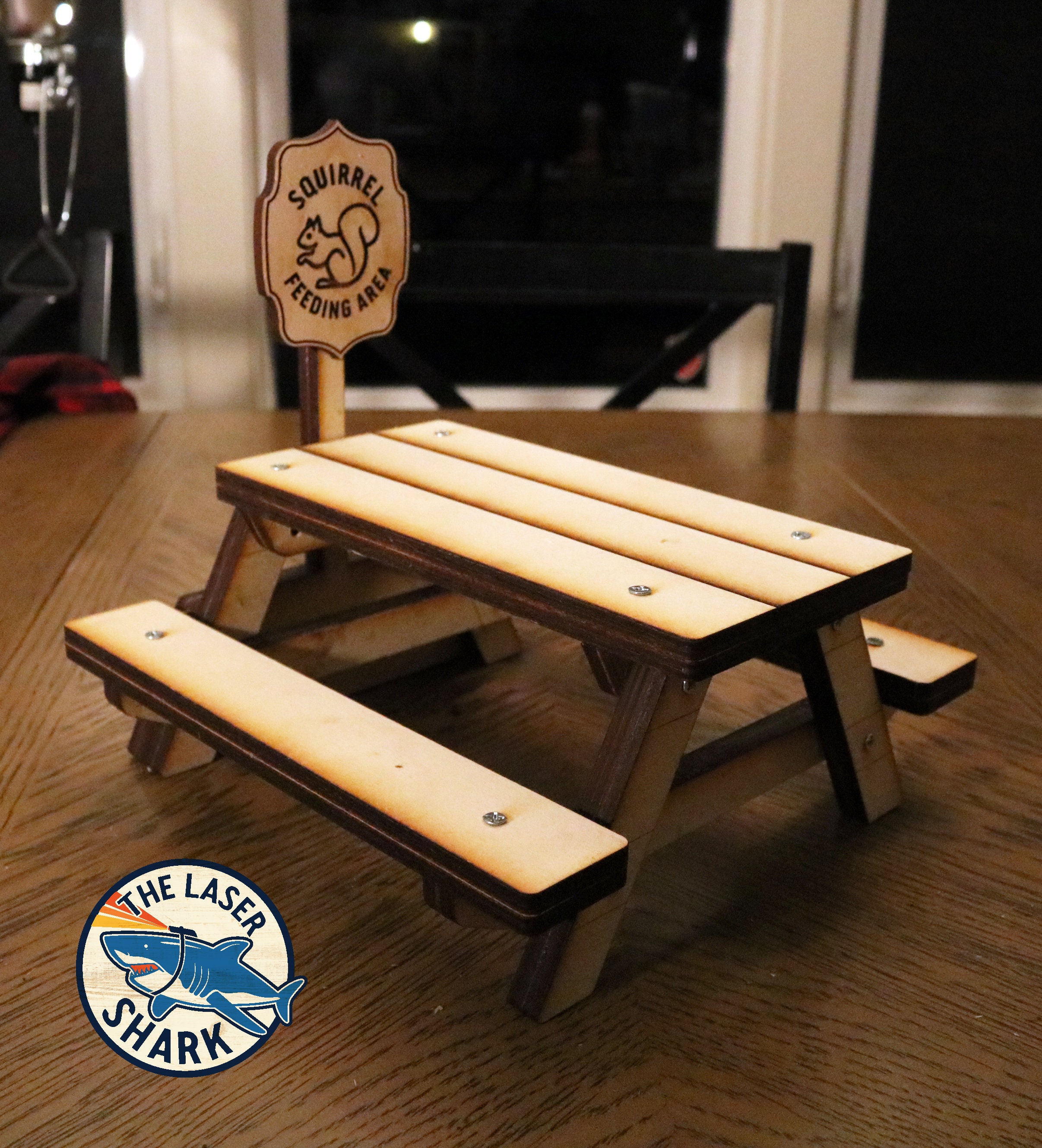 Squirrel Picnic Table SVG Laser Cut Files for Glowforge - Laser Cutter ...