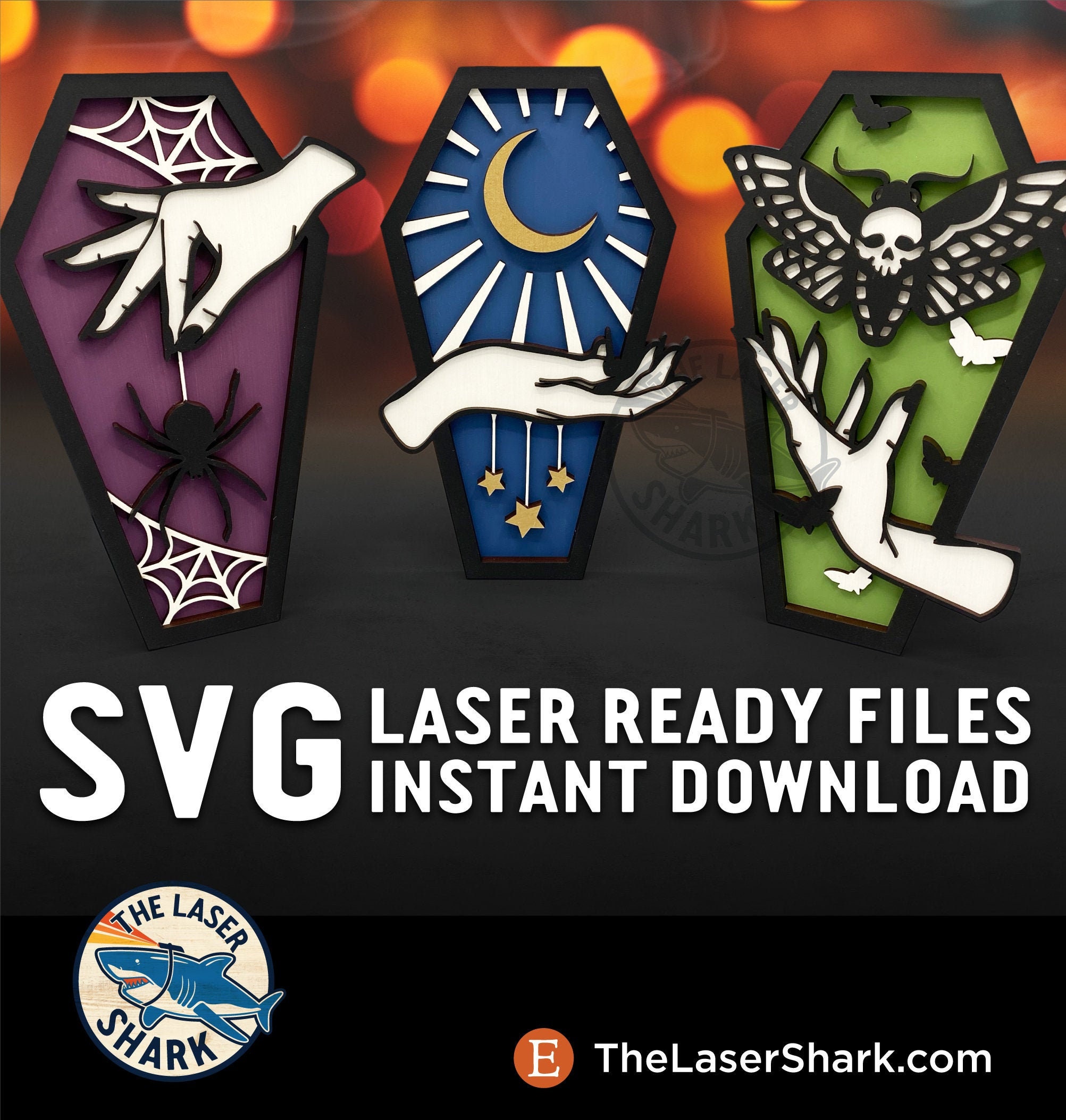 Witch Hand Coffins SVG Laser Cut Files for Glowforge Laser - Etsy