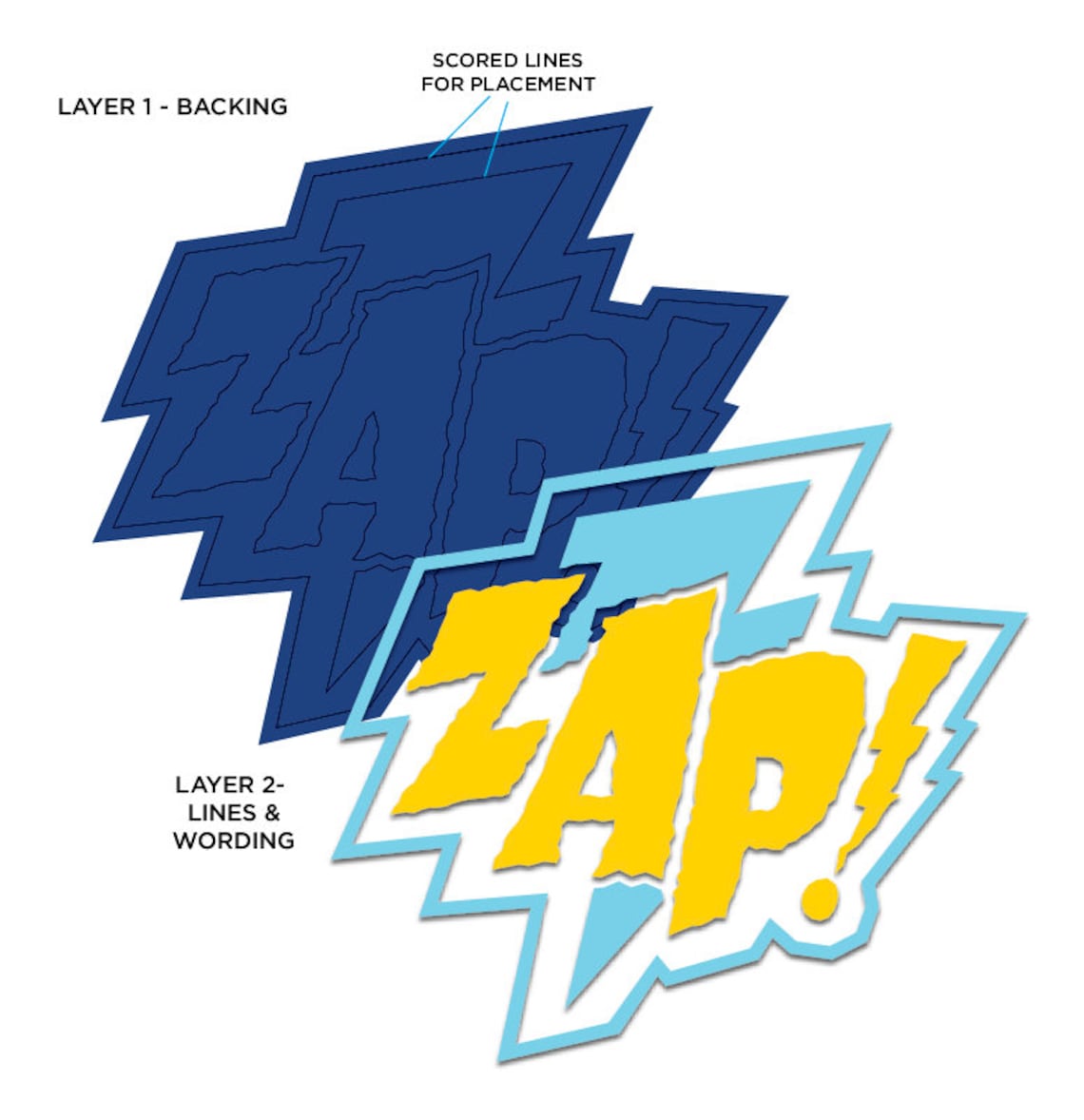 Comic Book ZAP SVG Laser cut files for Glowforge Laser | Etsy