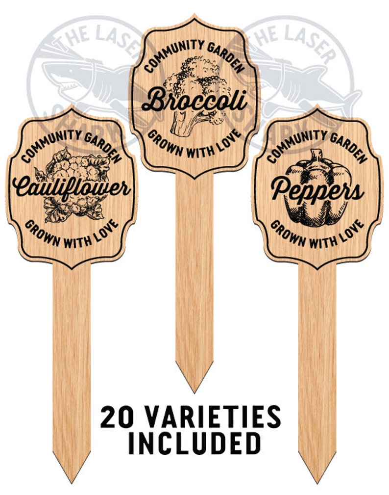 Community Garden Markers SVG Laser Cut Files for Glowforge - Laser ...