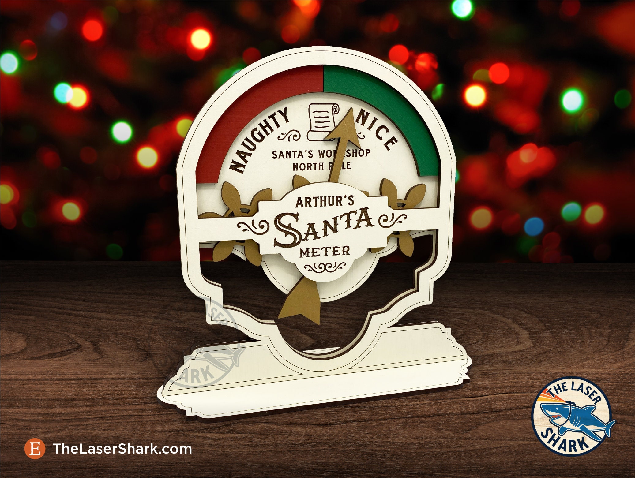 SANTA METER Tabletop Customizable SVG Laser Cut Files for - Etsy UK