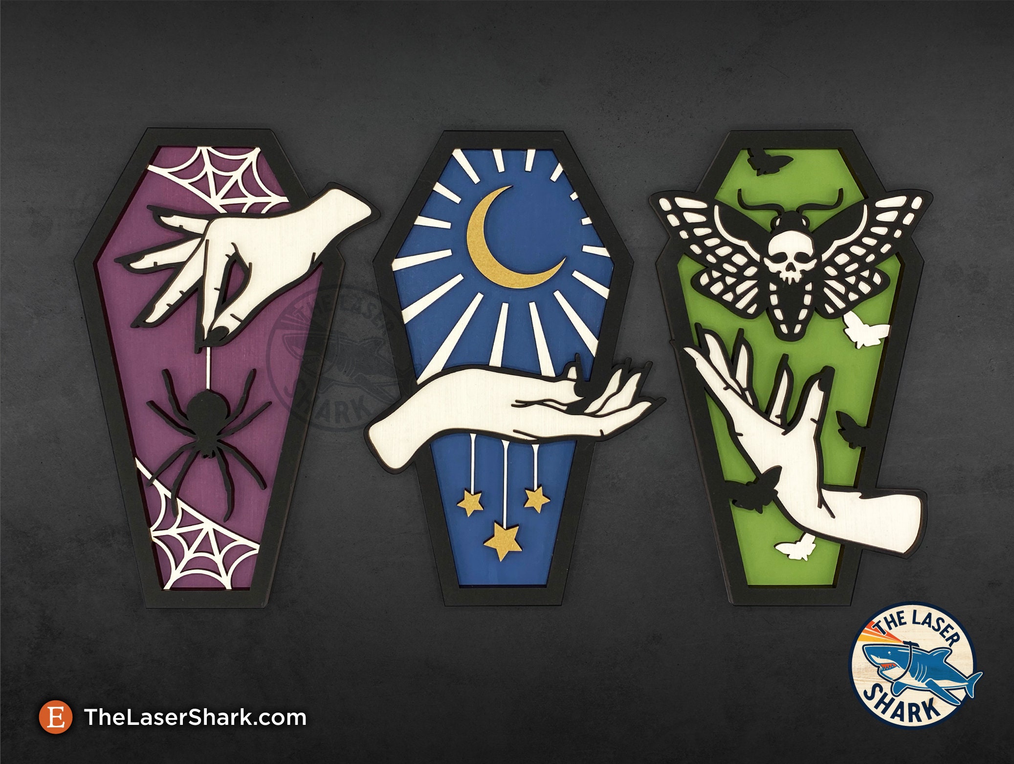 Witch Hand Coffins SVG Laser Cut Files for Glowforge Laser - Etsy