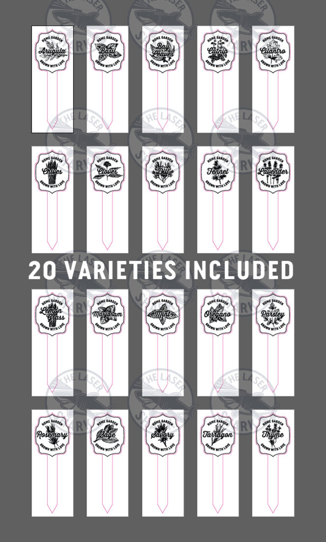 Home Herb Garden Markers SVG Laser Cut Files for Glowforge - Laser ...