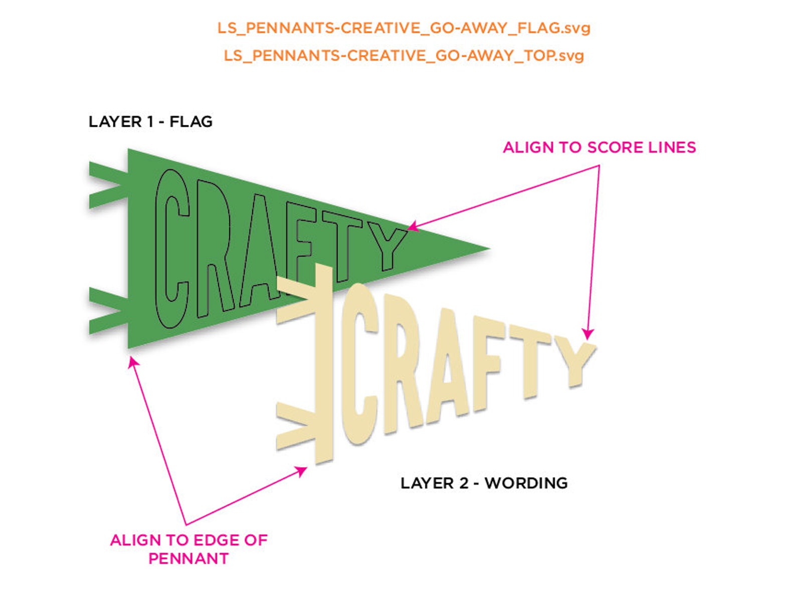 Creative Pennants Magnet Sized SVG Laser Cut Files for Glowforge ...