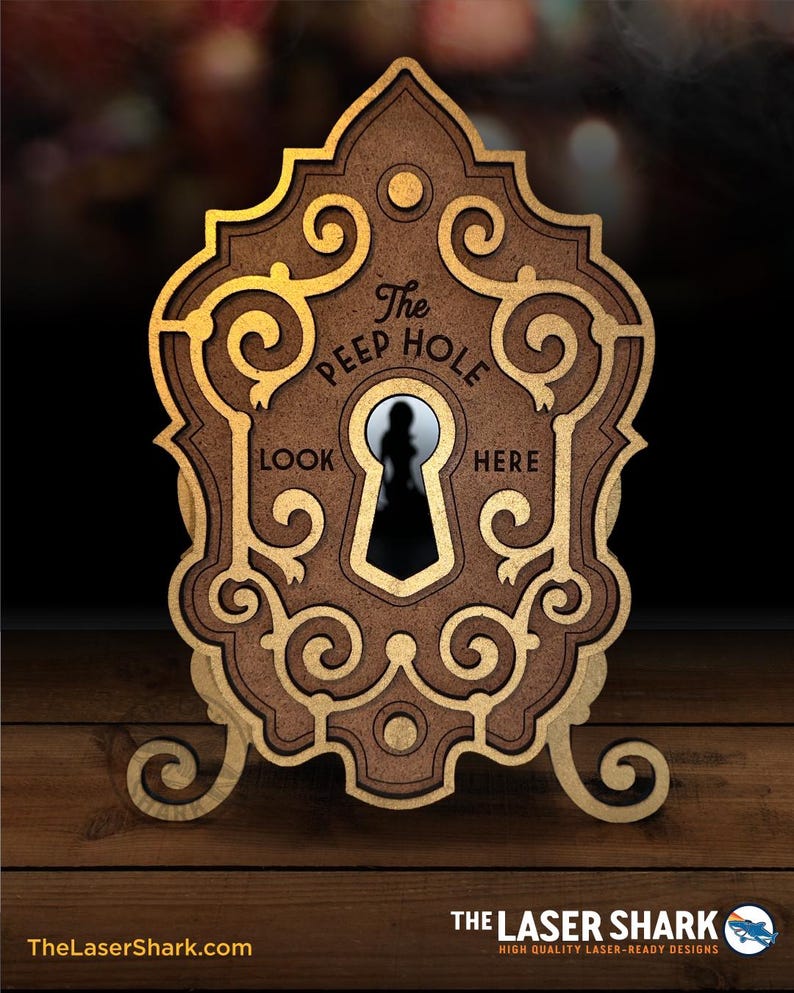 The Peep Hole Custom 3D Display SVG Laser Cut Files - Glowforge Cutter ...