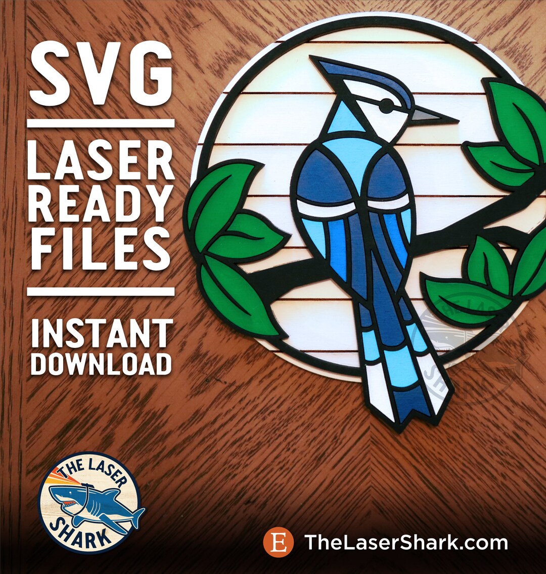 BLUE JAY SVG Laser Cut Files for Glowforge - Laser Cutter Artwork ...