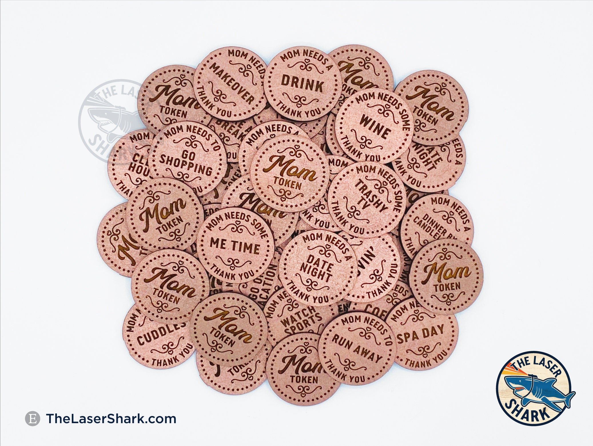Mom Themed Tokens Set SVG Laser Cut Files for Glowforge Laser - Etsy