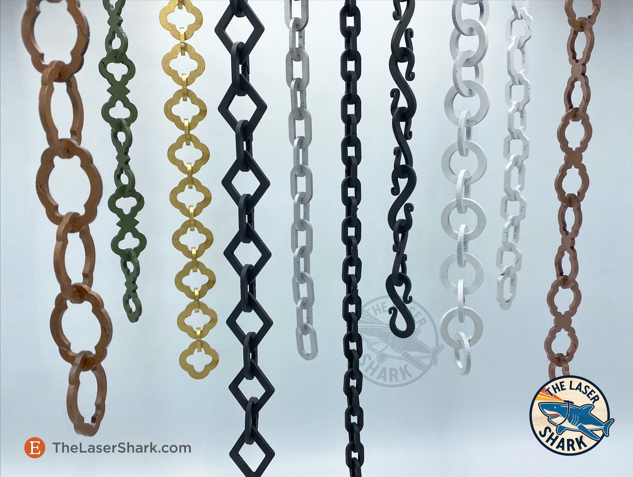 Decorative Chain Links 48 Styles SVG Laser Cut Files for | Etsy