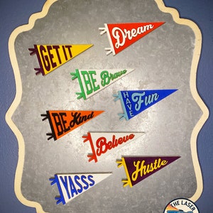 Inspirational Pennants Magnet Sized SVG Laser Cut Files for Glowforge ...