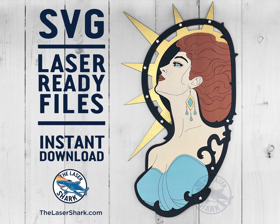 Summer Muse Art SVG Laser Cut File - Glowforge Cutter Artwork Vector ...