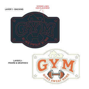 Home Gym SVG Sign Laser Cut Files for Glowforge - Laser Cutter Artwork ...