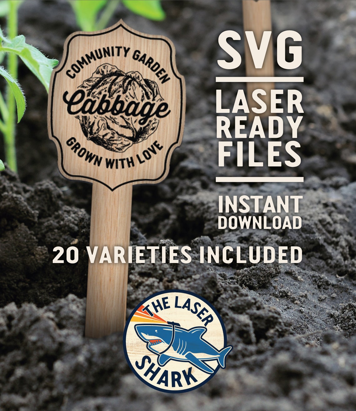 Community Garden Markers SVG Laser Cut Files for Glowforge - Laser ...