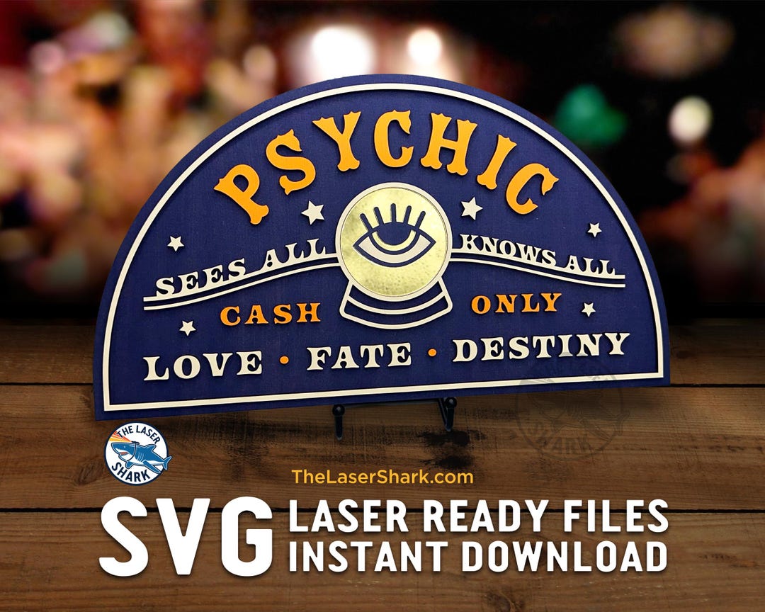 Psychic Sign Artwork - SVG Laser Cut Files for Glowforge Laser Cutter ...
