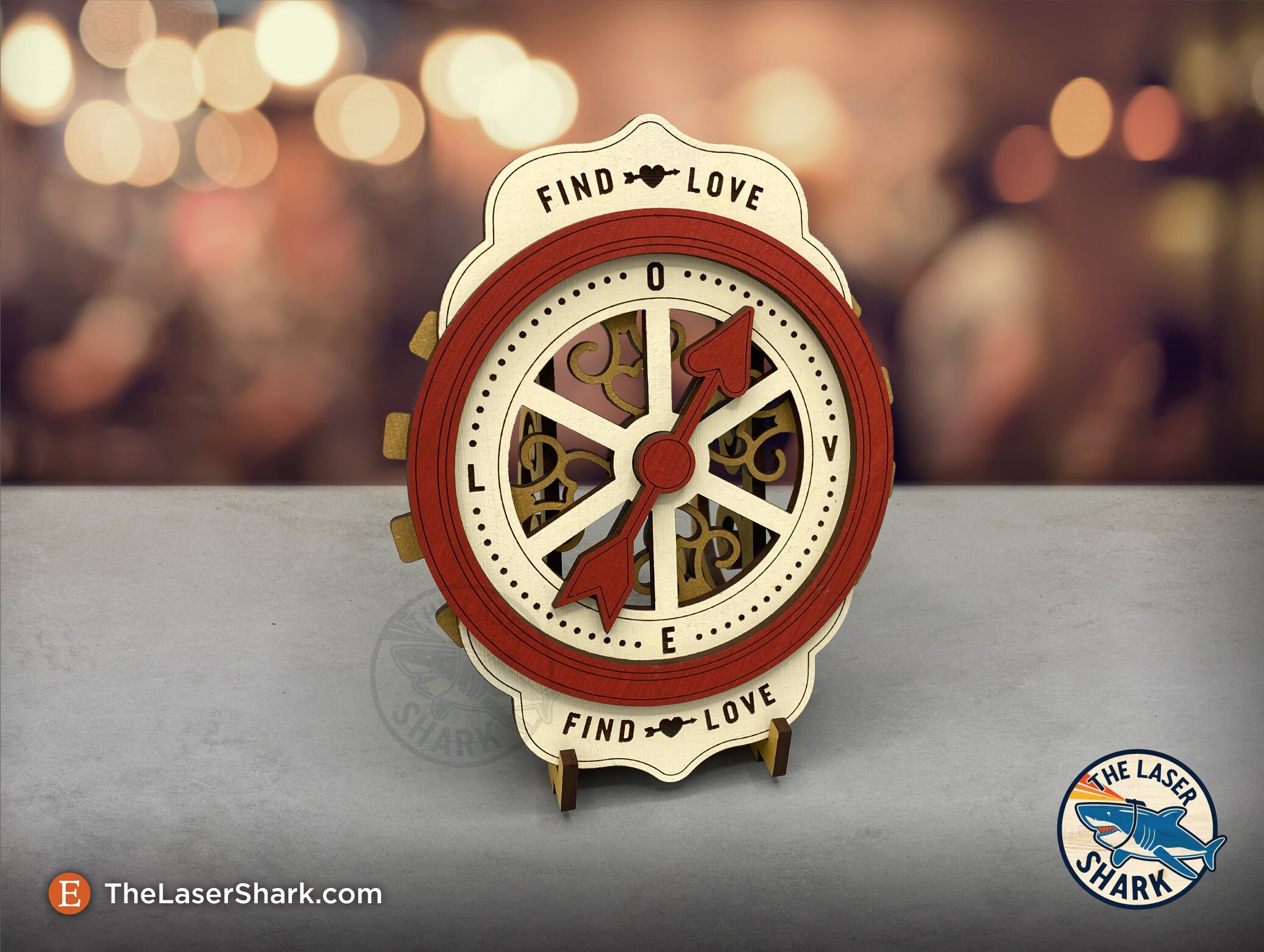 Love Compass & Stand SVG Laser Cut Files Glowforge Laser - Etsy