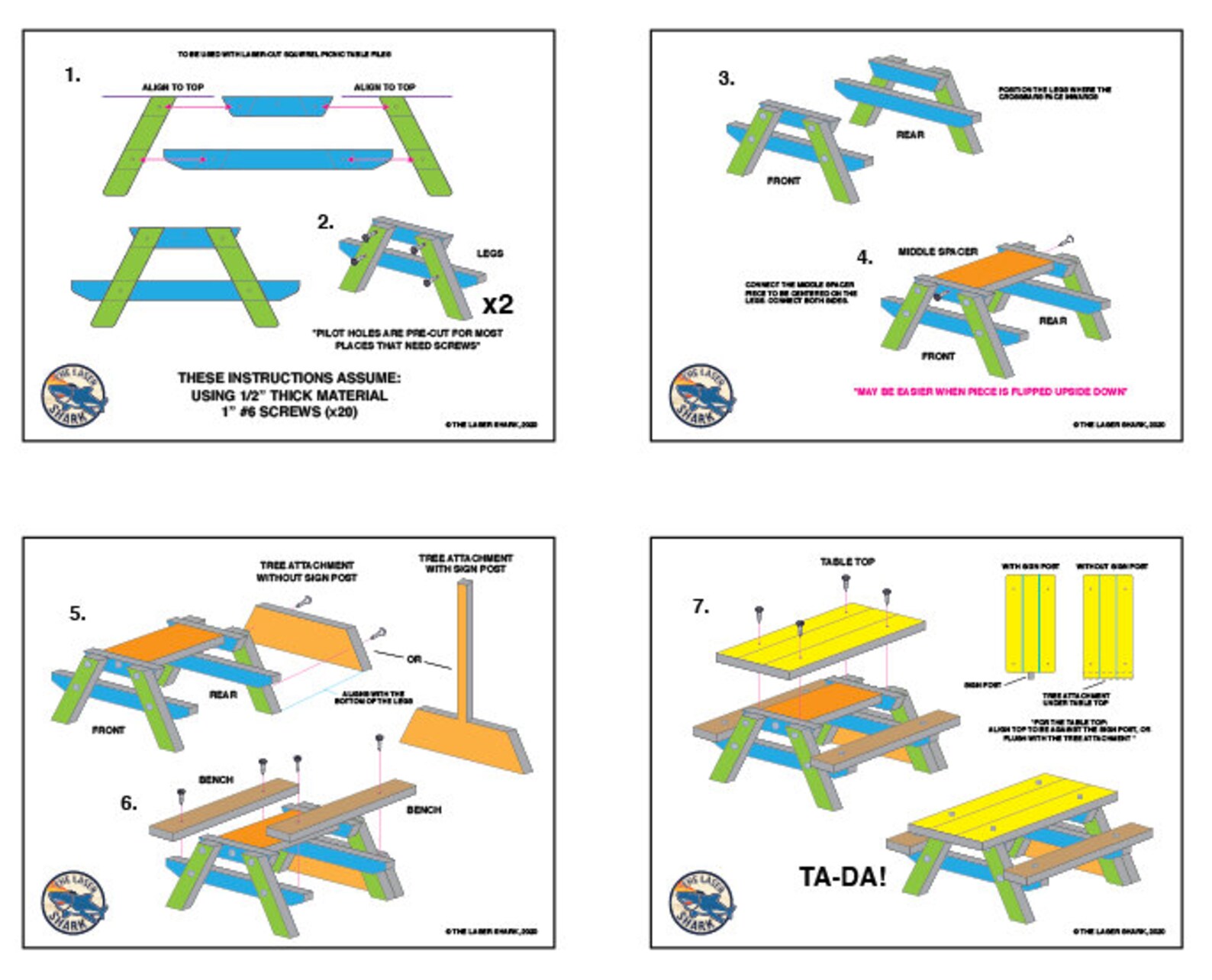 The Peck'nic Table - Chicken Picnic Table SVG Laser Cut Files for ...