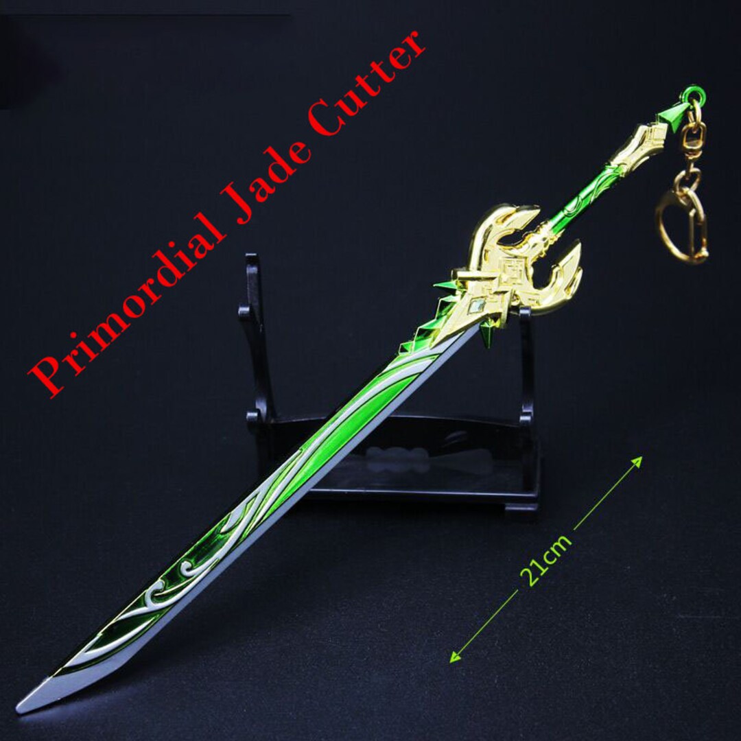 Primordial Jade Cutter/genshin Impact Weapon Keychain - Etsy Hong Kong