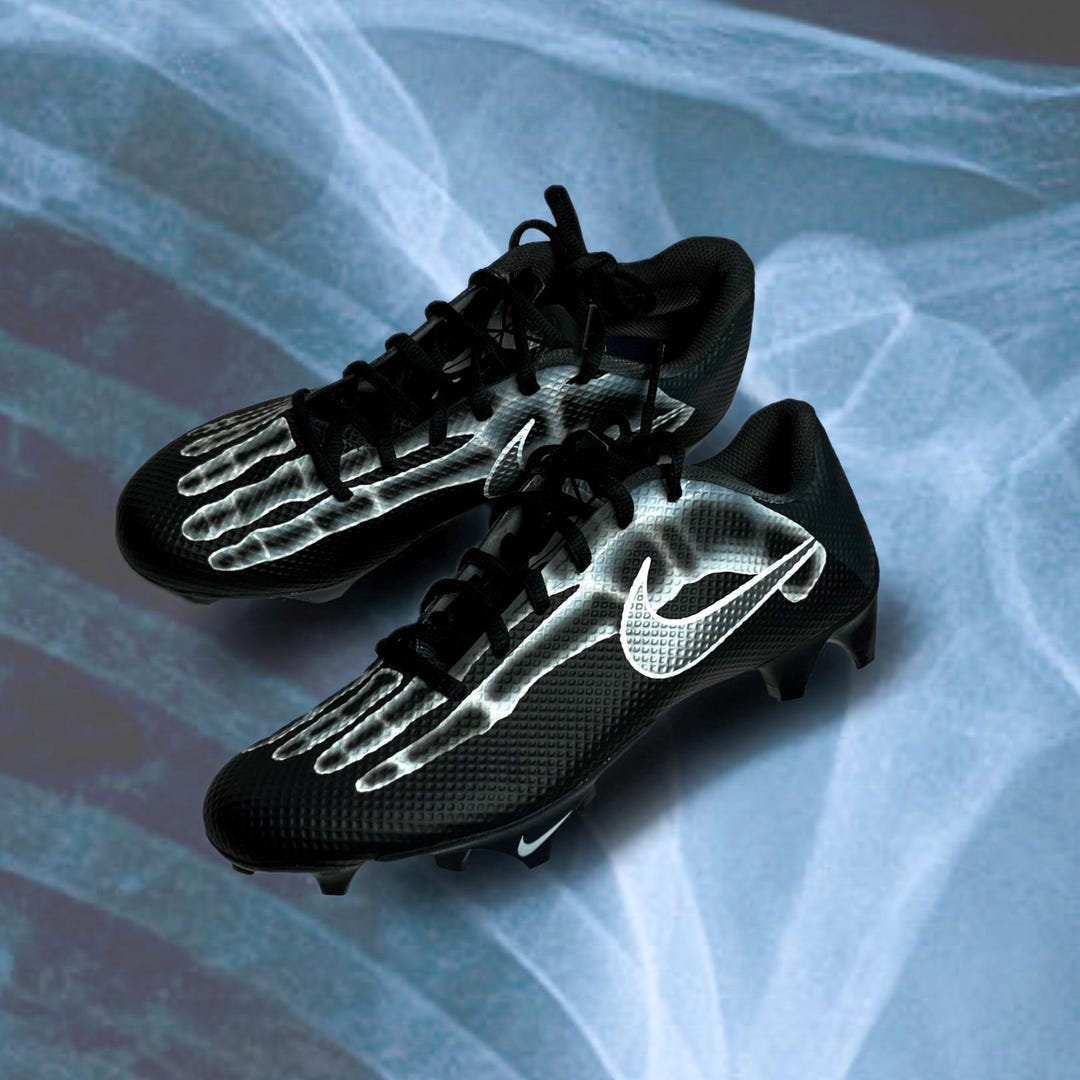 Custom Painted Football Cleats "x-ray” - Etsy