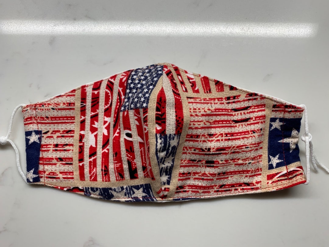 American Flag Mask With Filters - Etsy