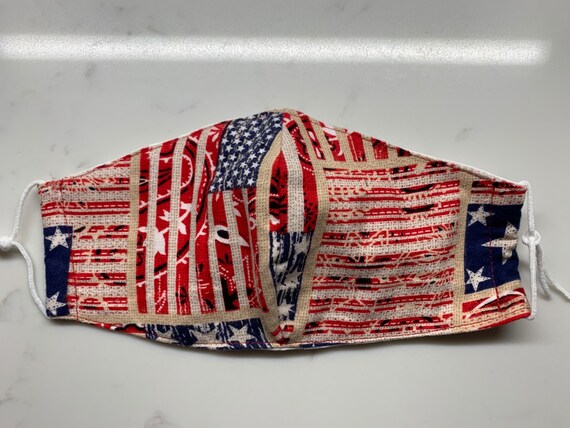 American Flag Mask With Filters | Etsy