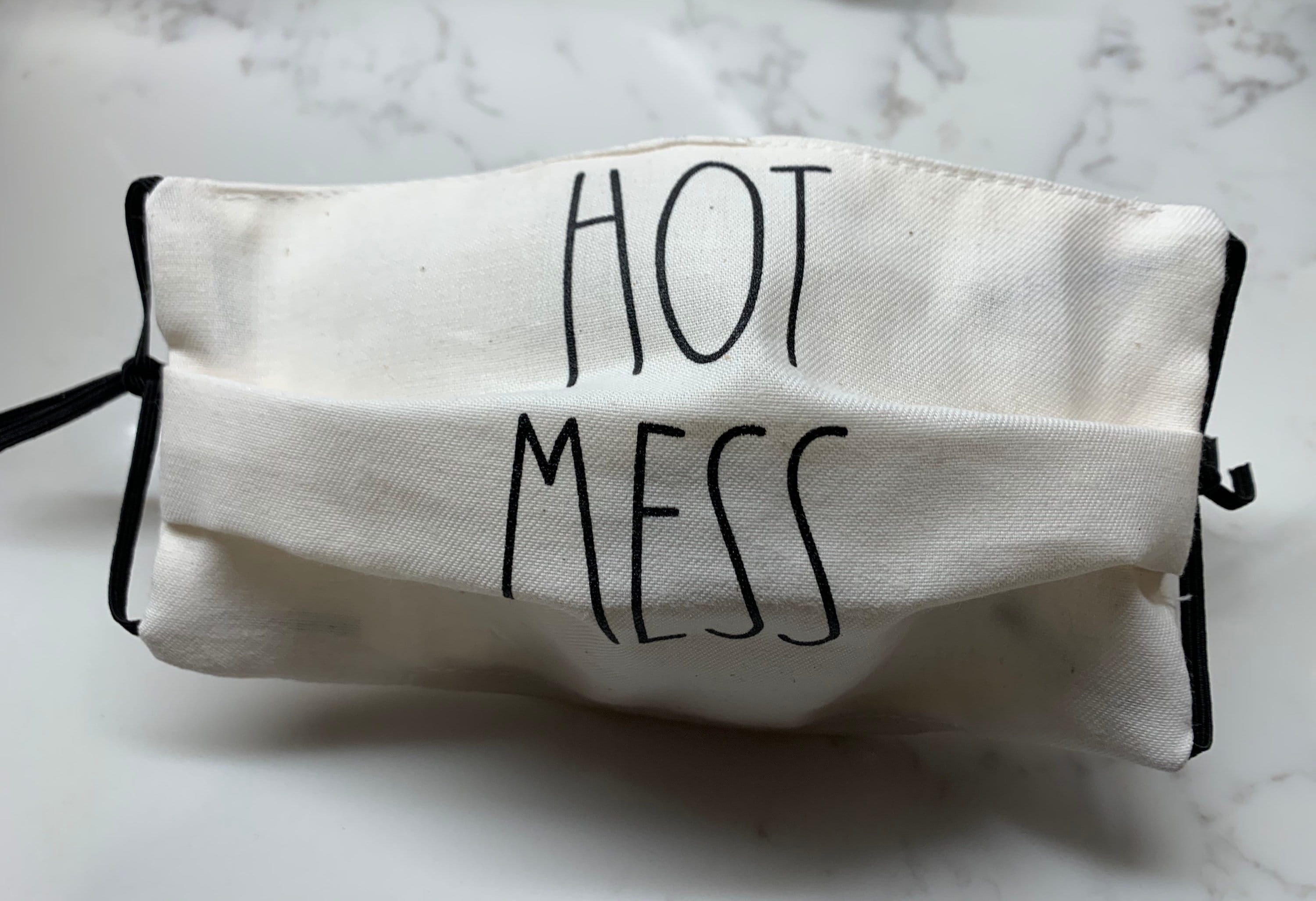 Rae Dunn Inspired Hot Mess White Mask With Filters - Etsy