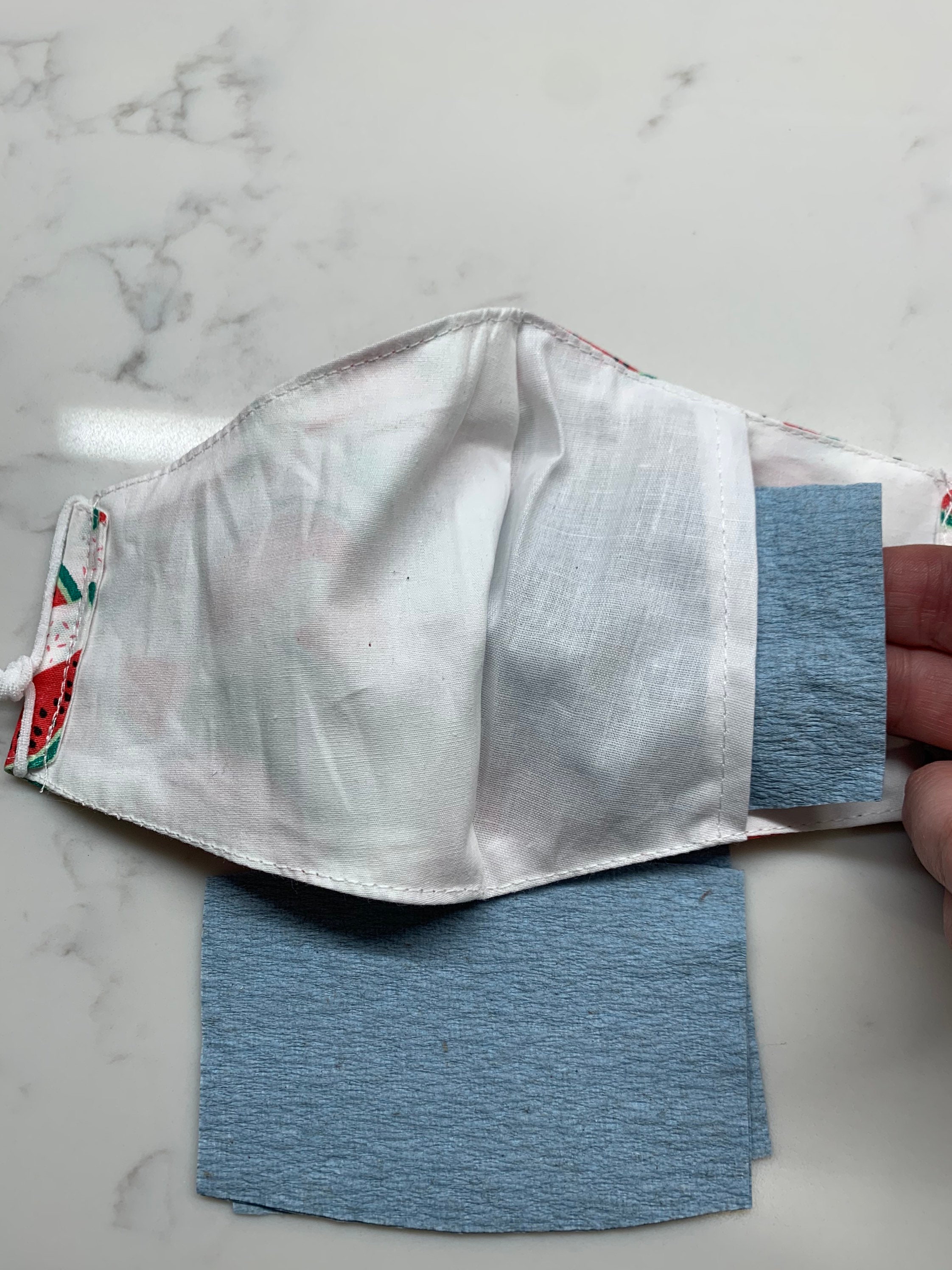 White Watermelon Mask With Filters | Etsy