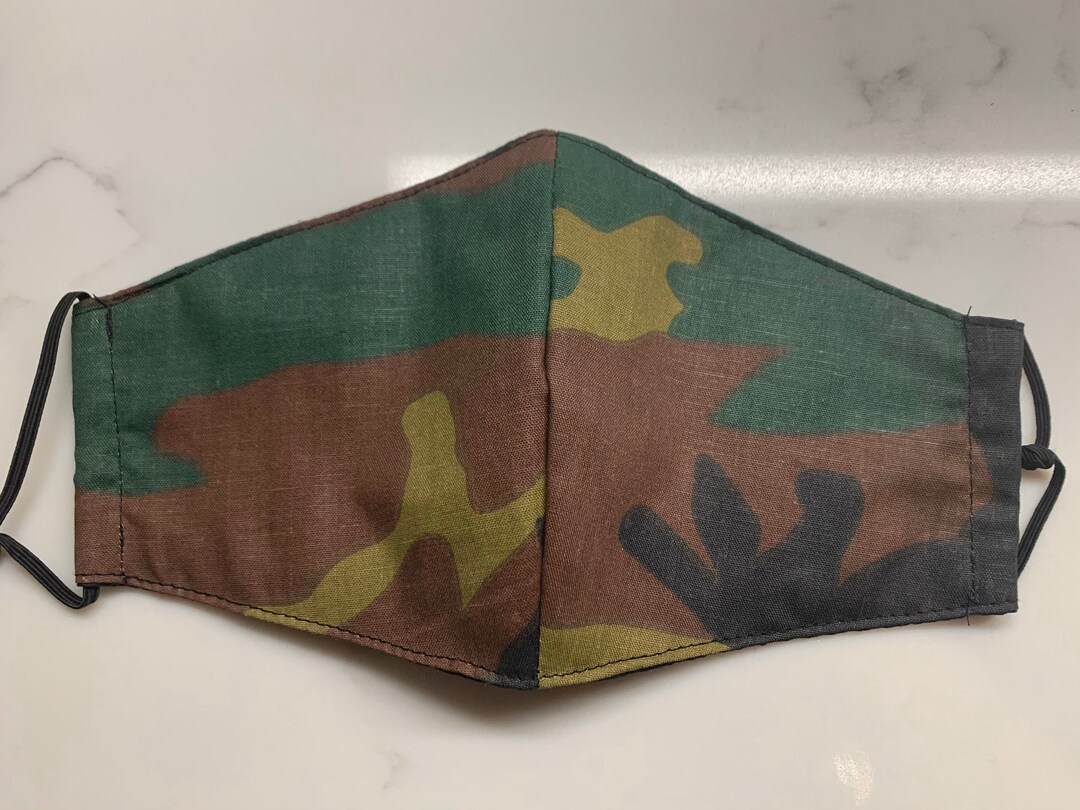 Camouflage Cotton Mask With Filters - Etsy