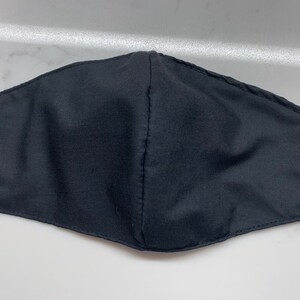 Black Cotton Fabric Mask With Filters - Etsy