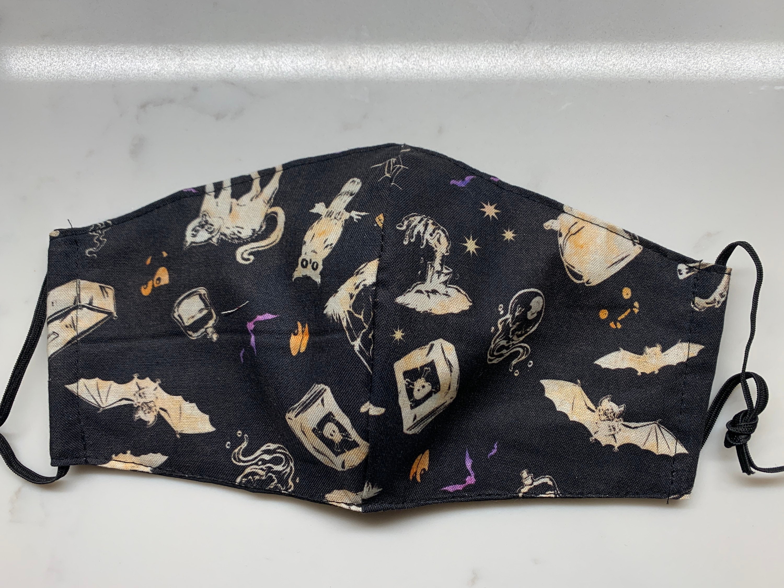 Halloween cats and bats mask with filters | Etsy