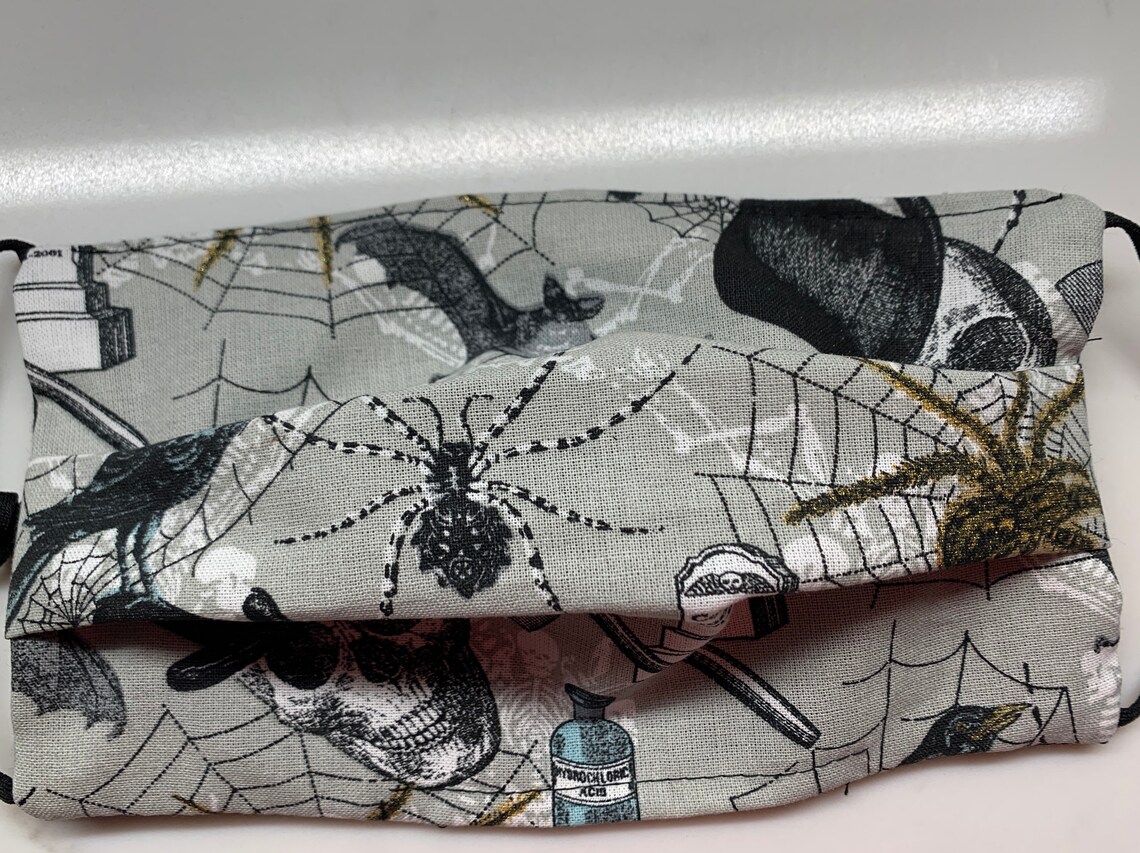 Spider Webs Halloween Mask With Filters | Etsy