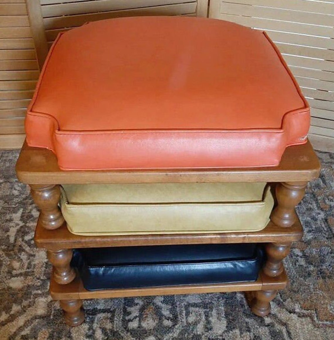 Mid Century Vintage Stack Stools by Ethan Allen - Etsy