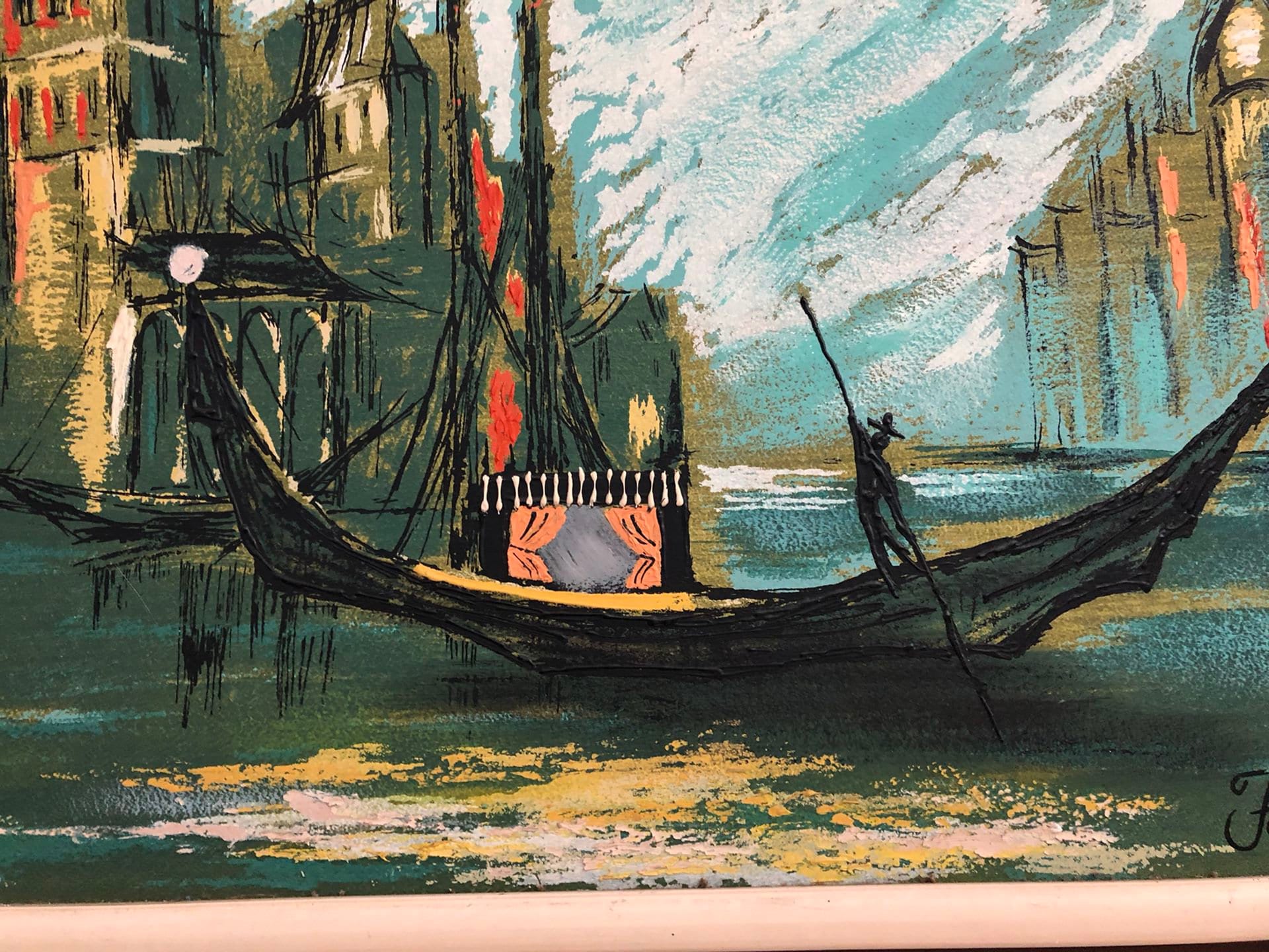 1960's Large Vintage Oil Painting-paris City Scene by Fairchild-mid ...