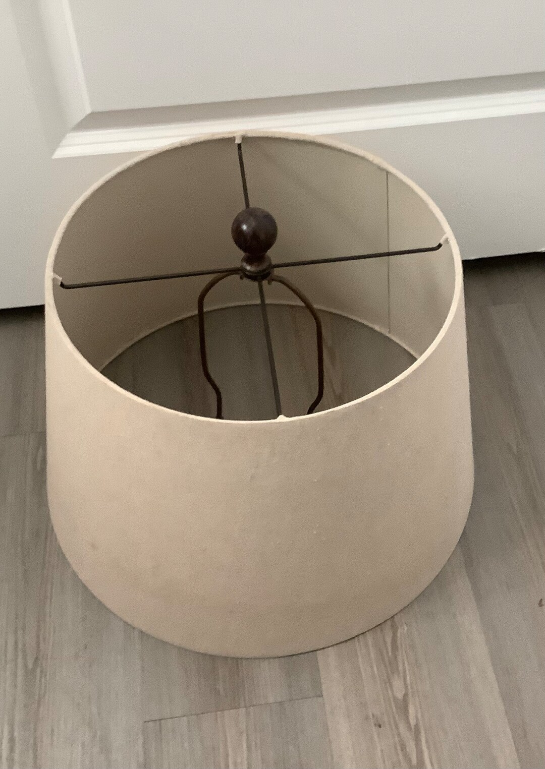 Vintage Ivory Linen Lamp Shade - Etsy