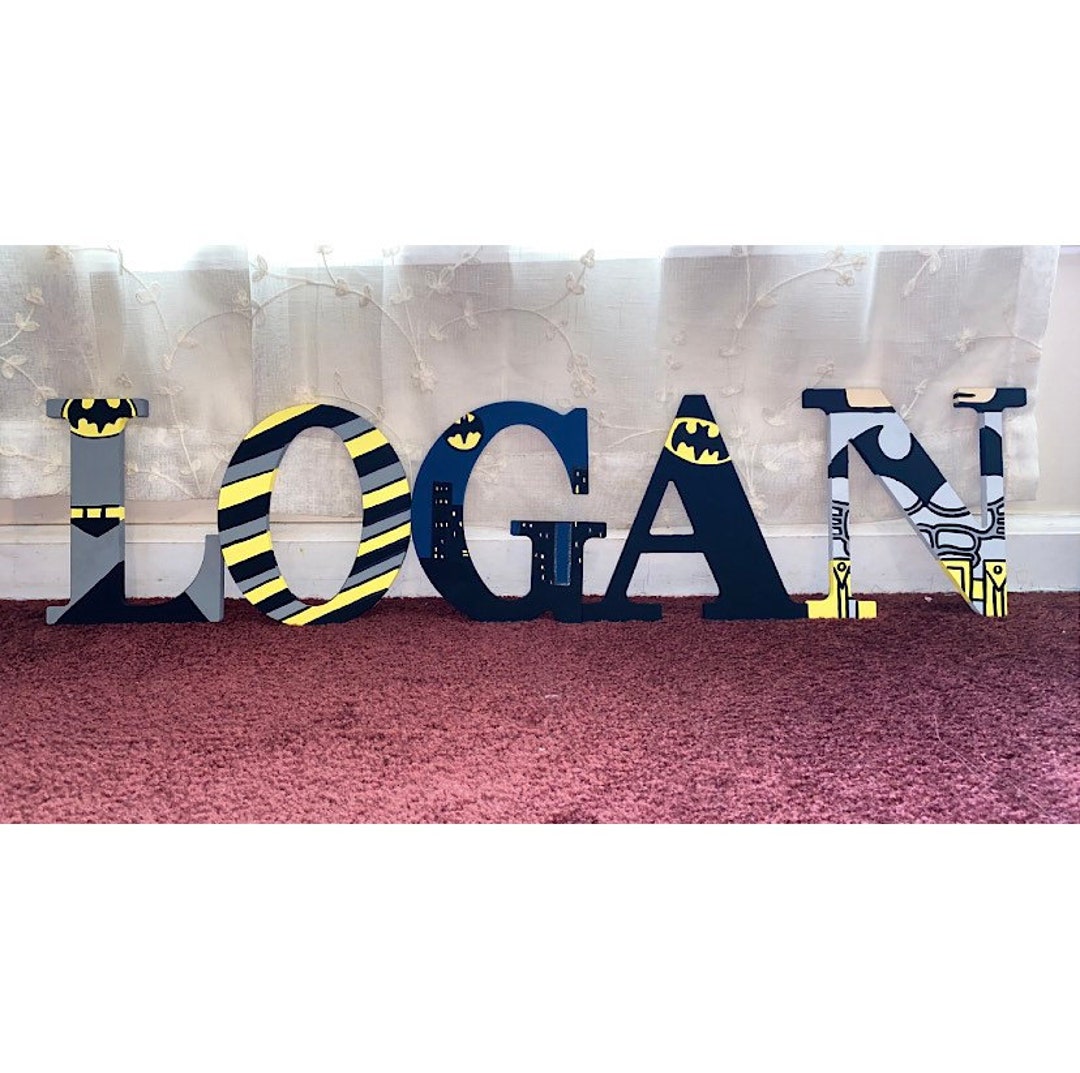 Batman Hand-painted Letters - Etsy