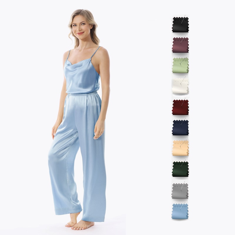 100% Silk Pants Women - Etsy
