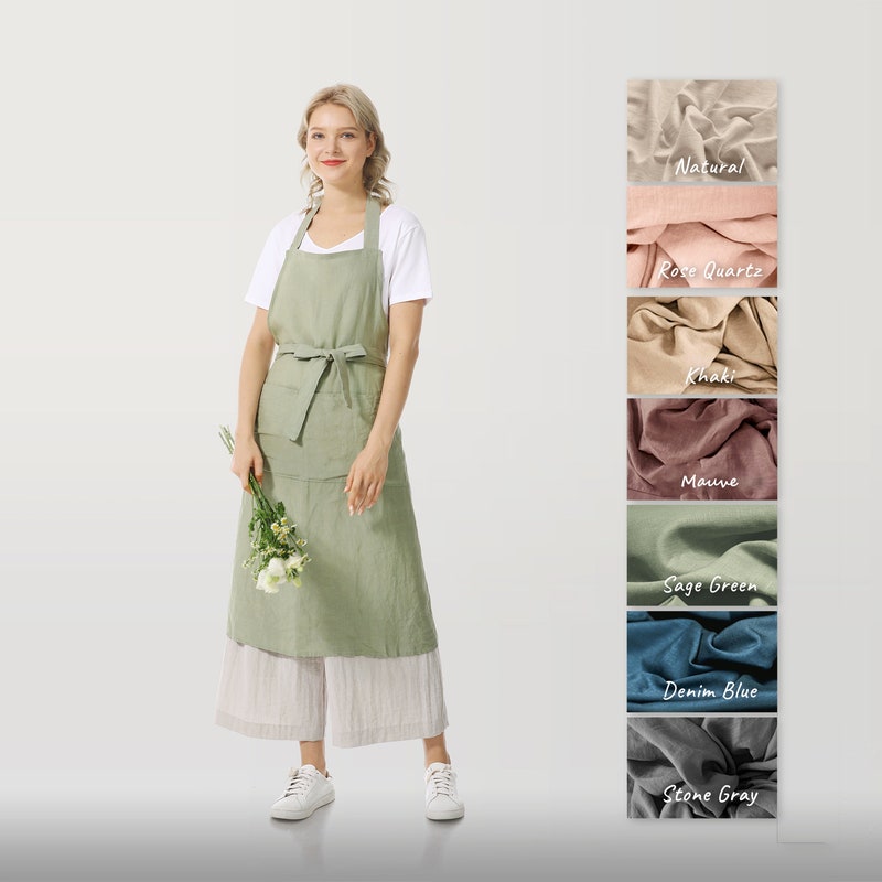 Natural Linen Apron - Etsy