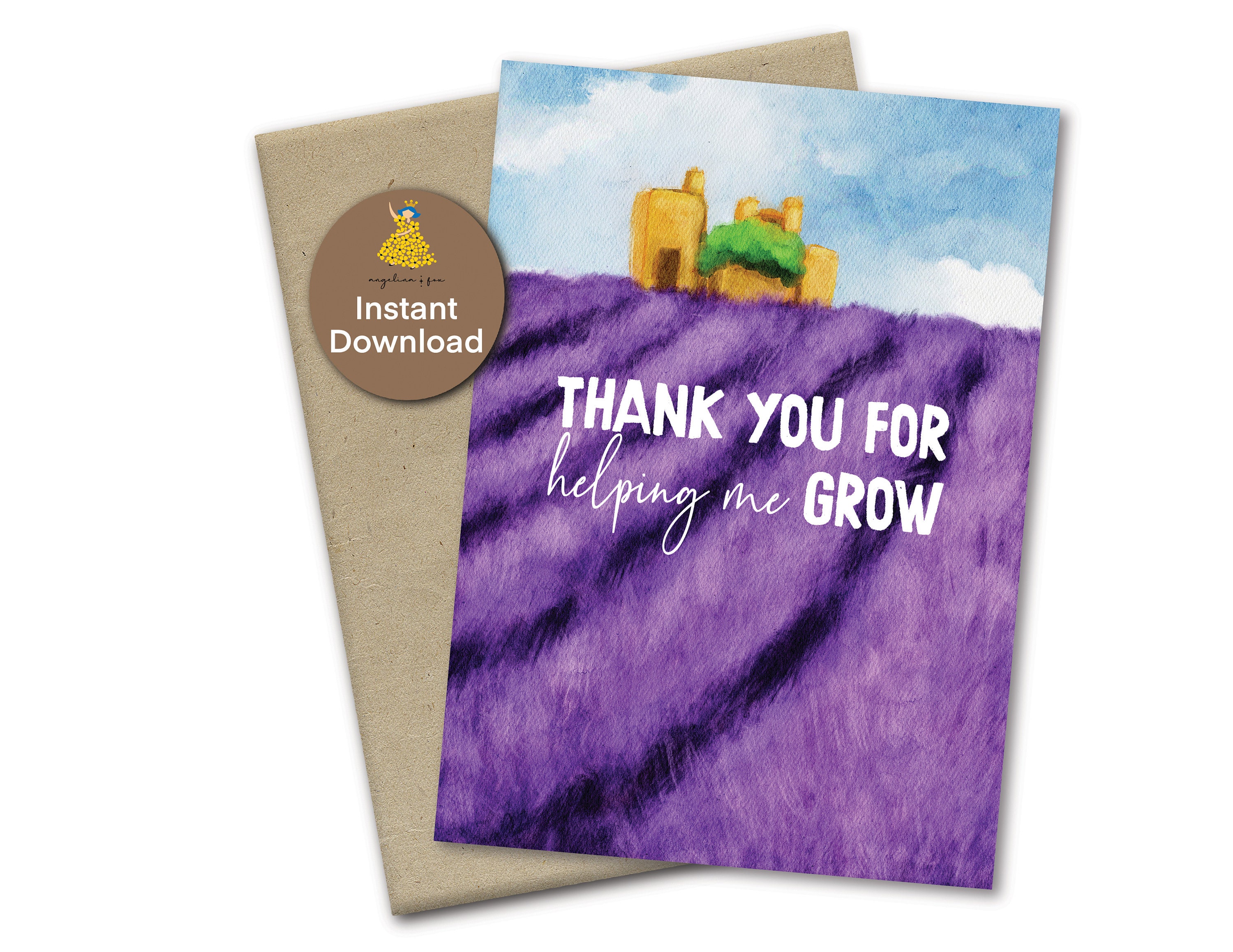 Thank You For Helping Me Grow Printable Appreciation Card Etsy Thank You For Helping Me Grow Printable Appreciation Card Etsy