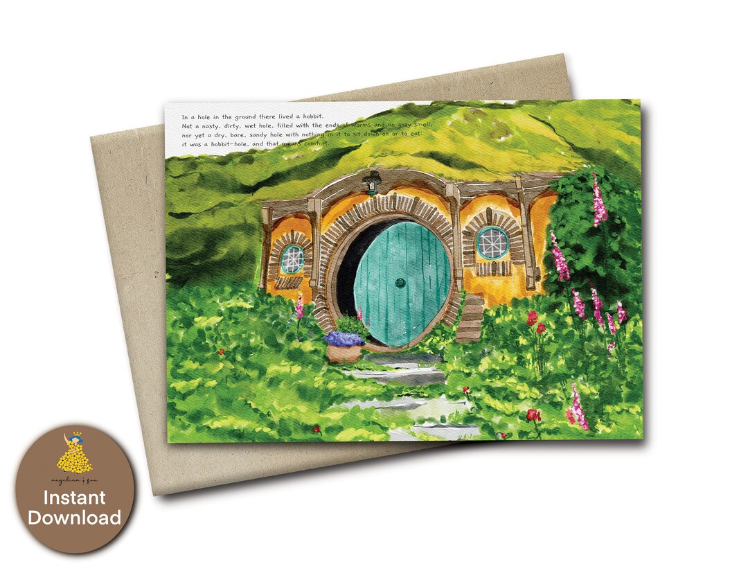 Hobbit Door, Hobbit Fans, Hobbit Village, Bilbo & Frodo's Home Greeting ...