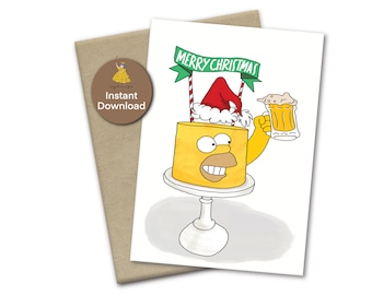 Christmas Simpsons Card - Etsy