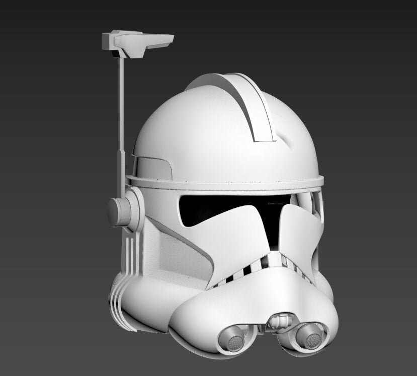 Officer Clone Trooper Helmet Battlefront2 BF2 ROTS Phase 2 Star Wars ...