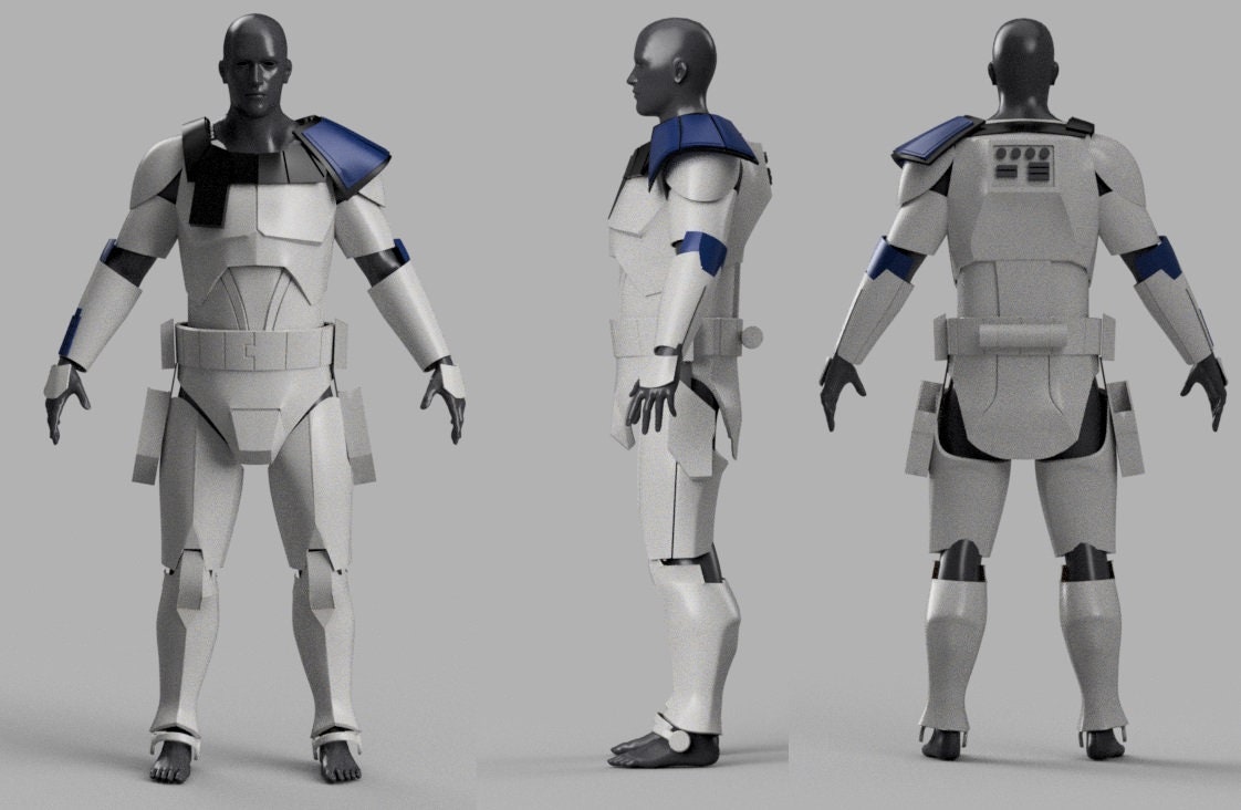 Clone Trooper Armor Captain REX Phase 2 Animated TCW Star Wars - Etsy