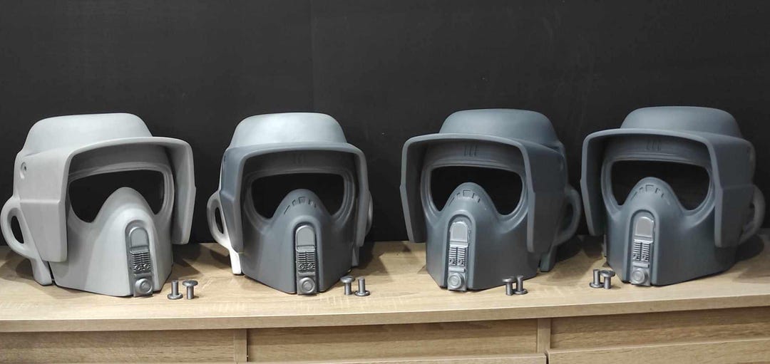 Sanded and Primed Scout Trooper Helmet ROTJ BF2 the Mandalorian Star ...