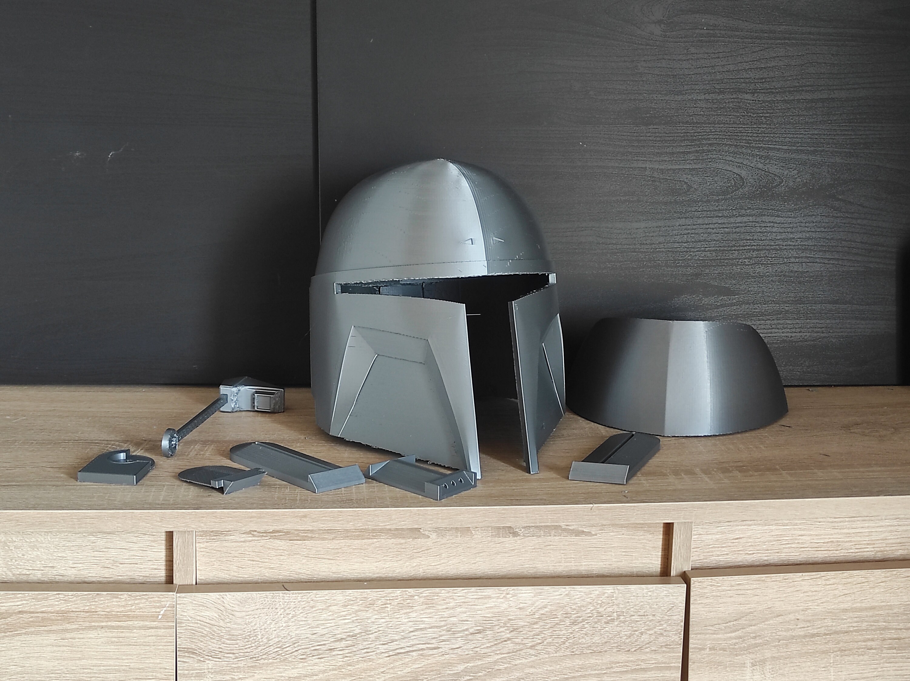 Elite Mandalorian Boba Fett Type Modular Helmet With Anten Radar or ...