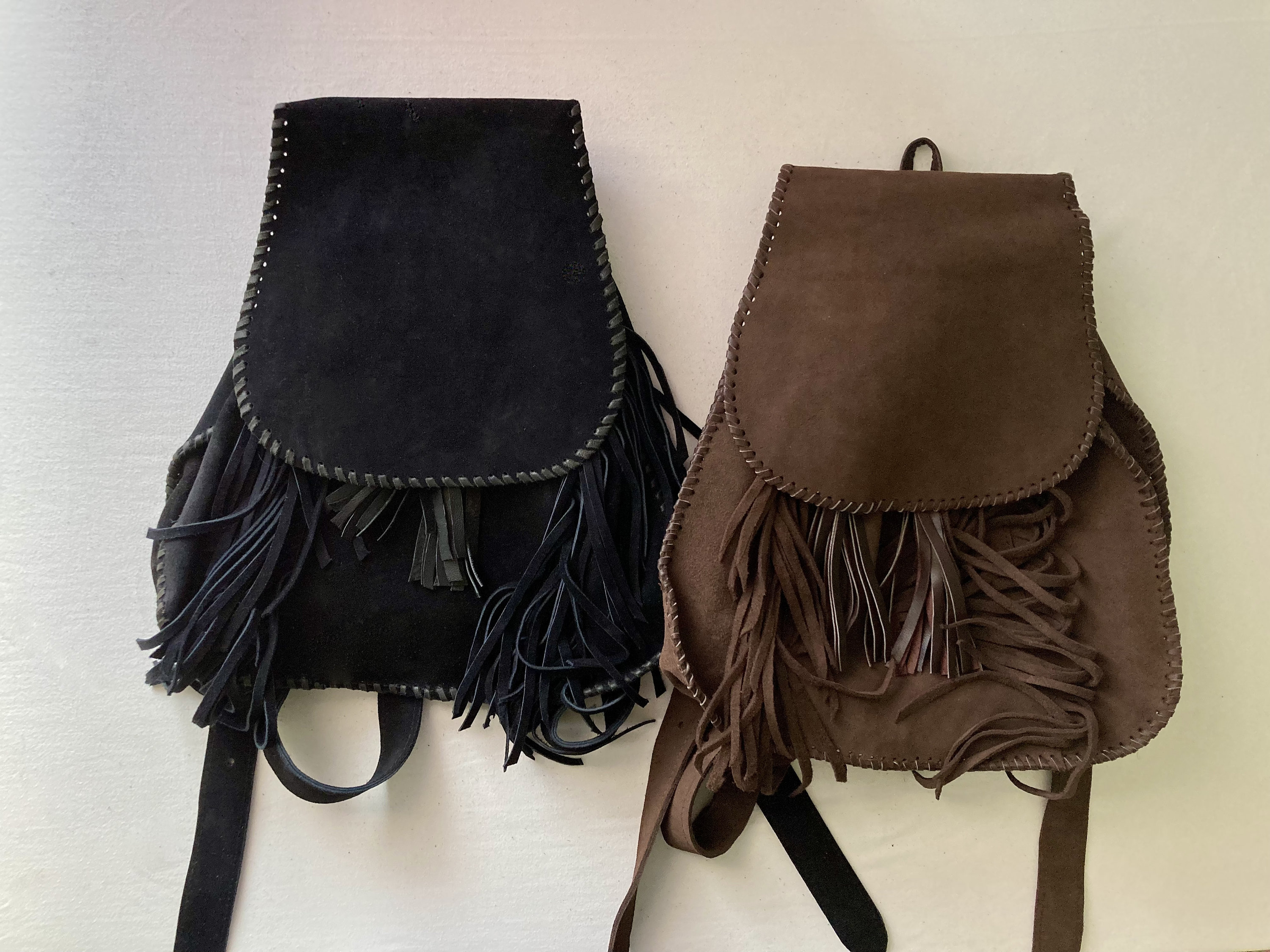 Brown Suede Fringe Leather Backpack Mini Shoulder Purse - Etsy