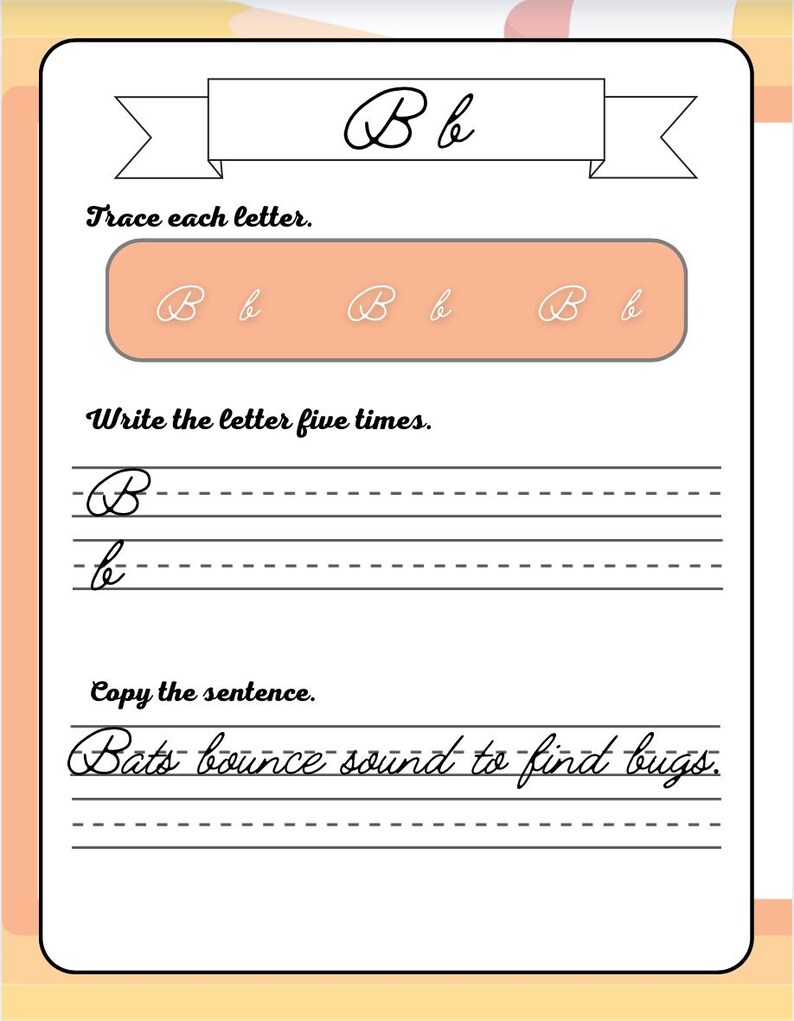 Cursive Writing Workbook Fun Facts Writing Practice Cursive Writing ...