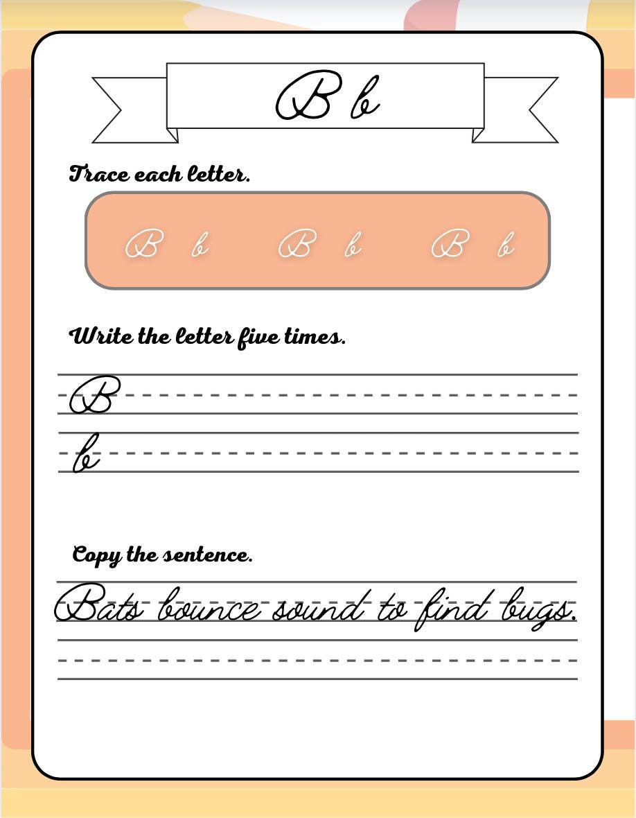 Cursive Writing Workbook Fun Facts Writing Practice Cursive Writing ...