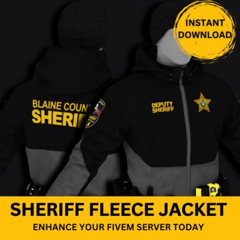 Fivem Sheriff Fleece Jacket 2 Variants | Instant Download - Etsy
