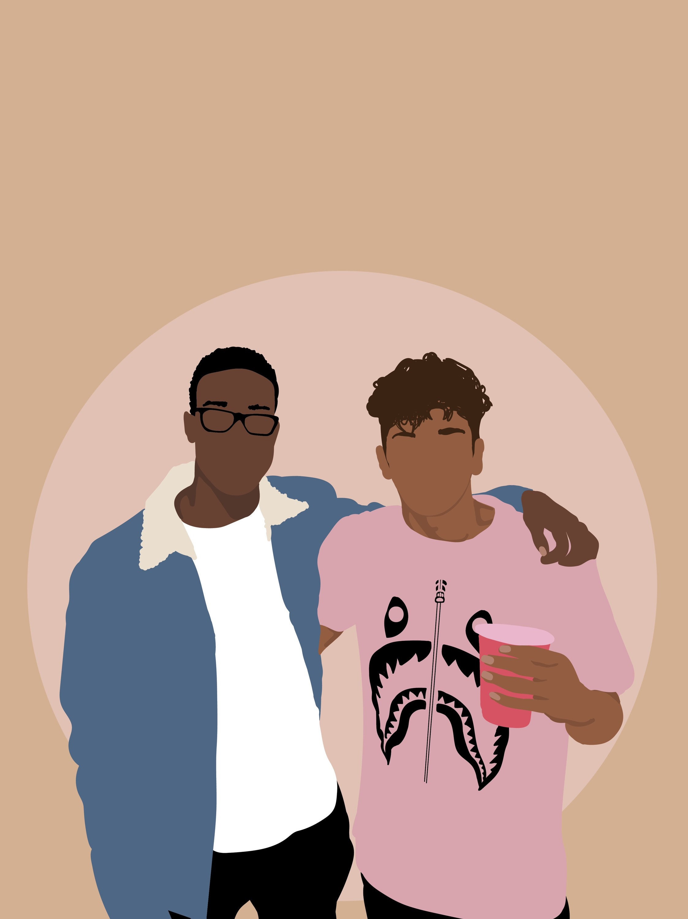 Custom Group Portrait Illustration Photo Illustration - Etsy