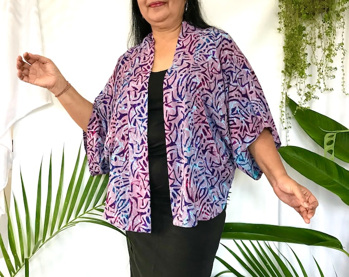 Outer Jacket Rayon Bali Batik Plus Size Cardigan Casual - Etsy