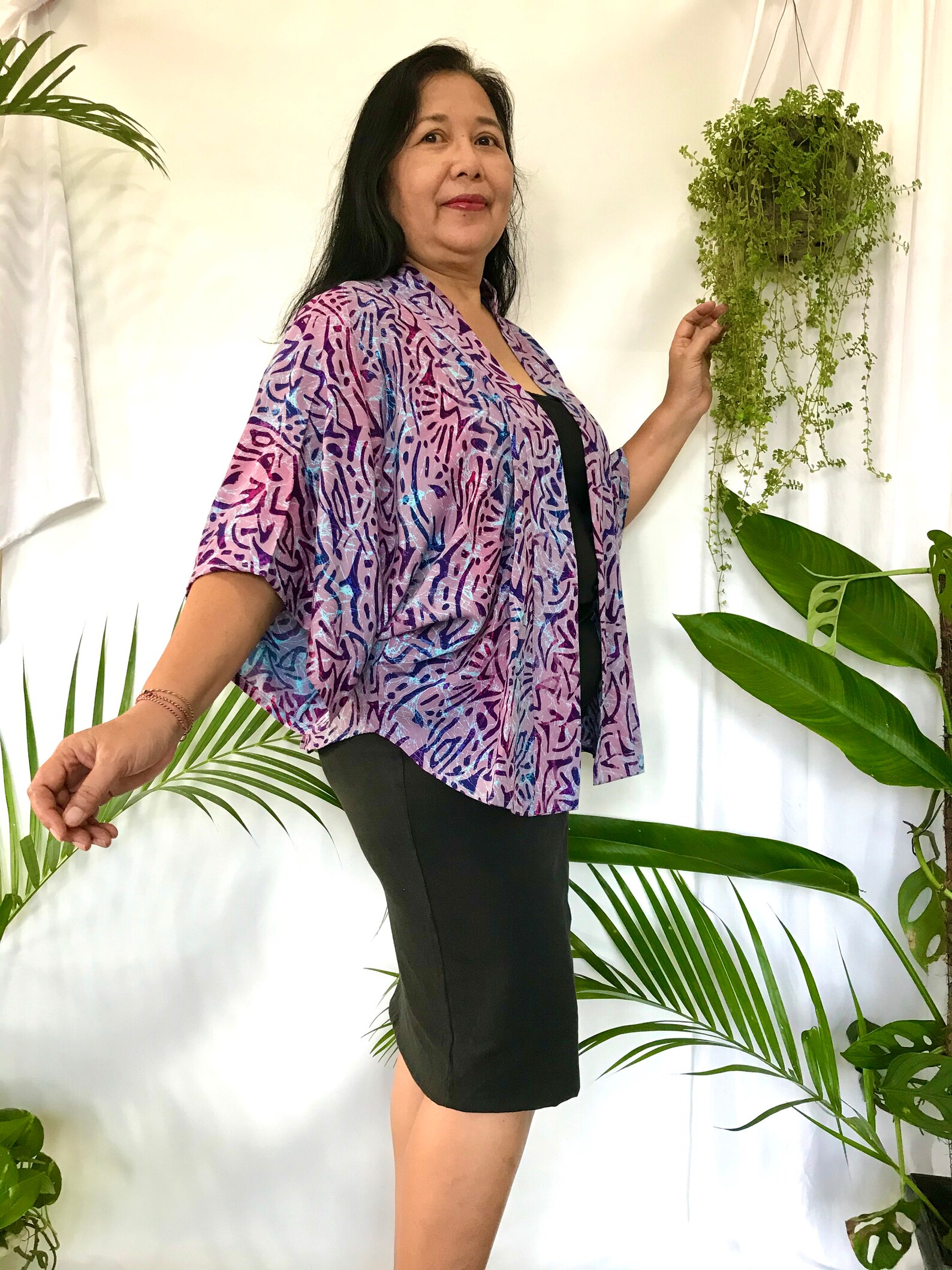 Outer Jacket Rayon Bali Batik Plus Size Cardigan Casual - Etsy